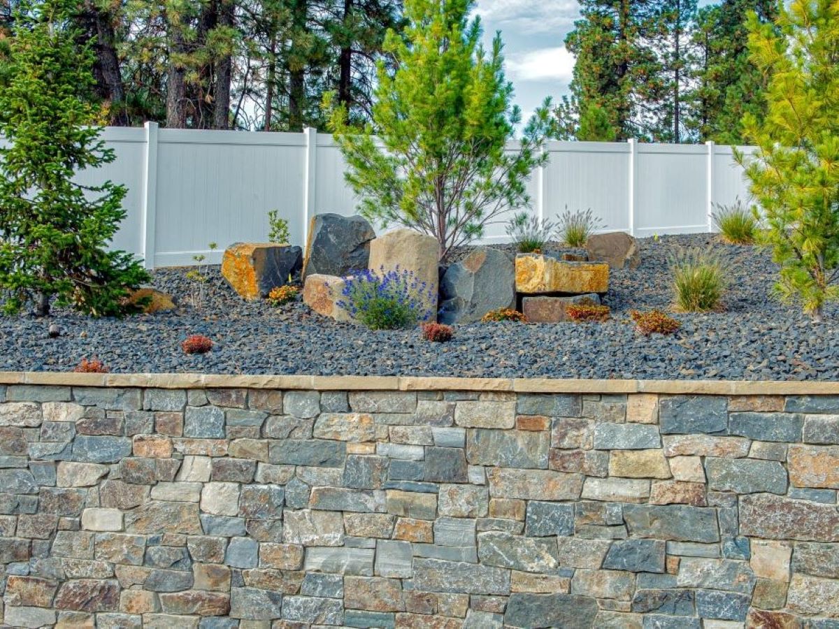 Natural Stacked Stone Wall