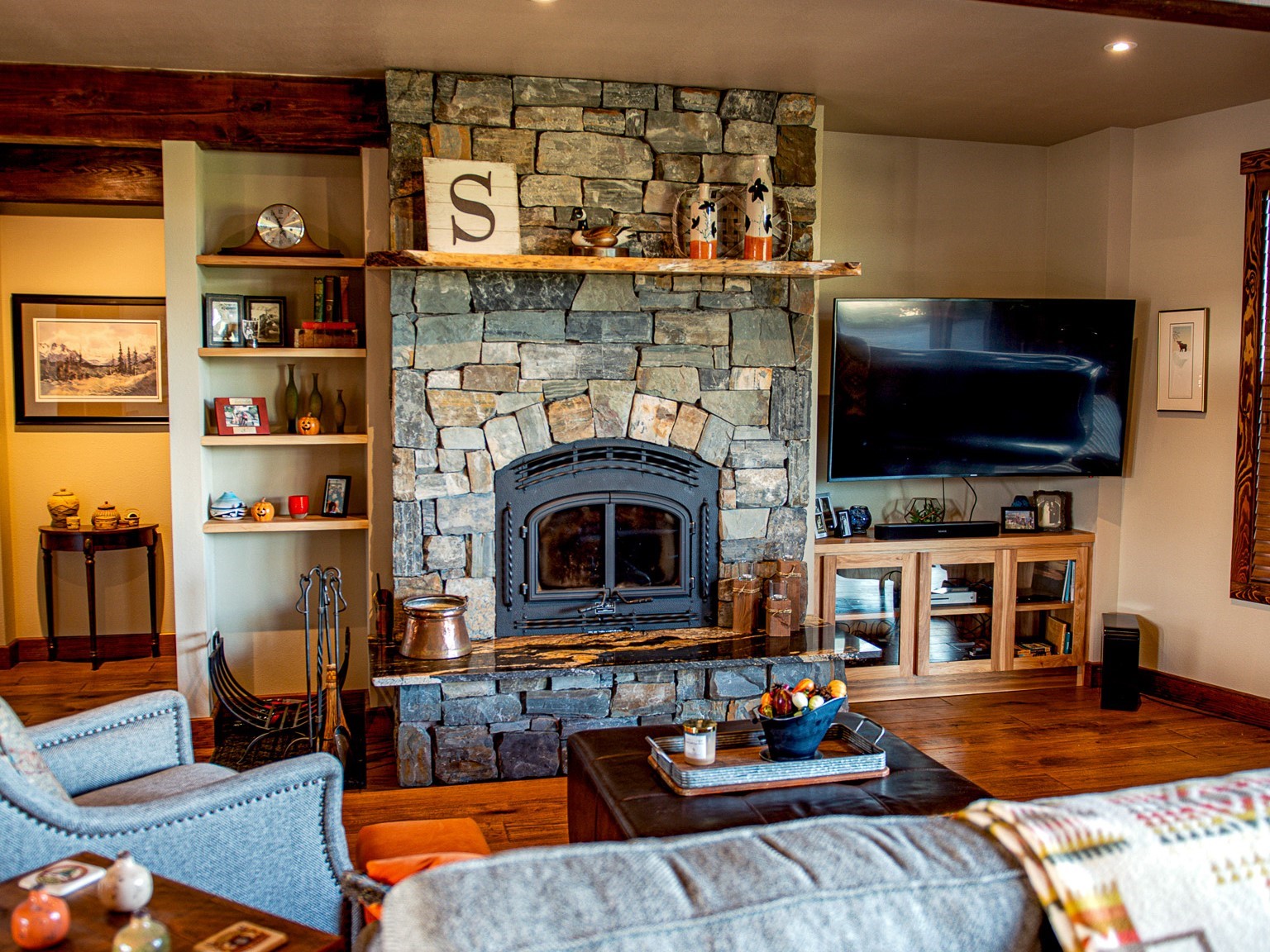 Interior Stone Fireplace Before And After: Fireplace Makeover Paper